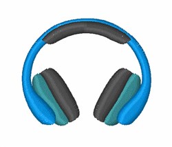 Headphones Embroidery Design | EmbroideryDesigns.com