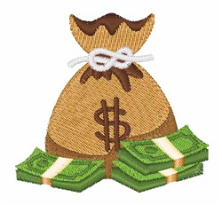 Money Bag Embroidery Design | EmbroideryDesigns.com