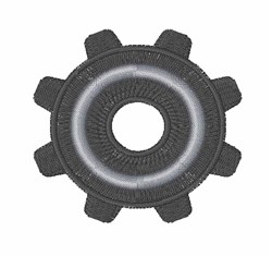 Gear Embroidery Design | EmbroideryDesigns.com