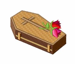 Coffin Embroidery Design | EmbroideryDesigns.com