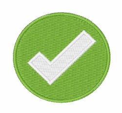 Check Mark Badge Embroidery Design | EmbroideryDesigns.com