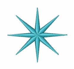 Blue Asterisk Embroidery Design | EmbroideryDesigns.com