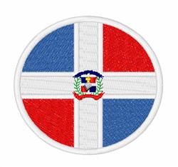 Dominican Republic Flag Embroidery Design | EmbroideryDesigns.com