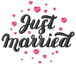 Just Married Embroidery Design | EmbroideryDesigns.com