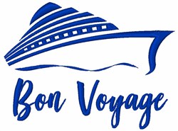 Bon Voyage Embroidery Design | EmbroideryDesigns.com