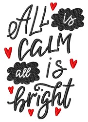 All Is Calm Embroidery Design | EmbroideryDesigns.com