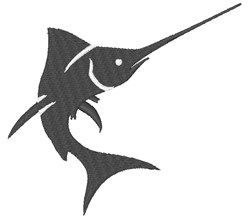 Swordfish Silhouette Embroidery Design | EmbroideryDesigns.com