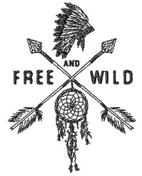 Free And Wild Embroidery Design | EmbroideryDesigns.com