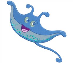 Manta Ray Embroidery Design | EmbroideryDesigns.com