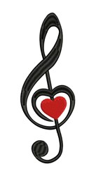 Treble Clef Embroidery Design | EmbroideryDesigns.com