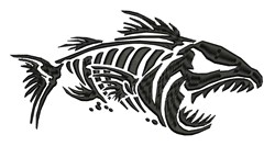 Fish Skeleton Embroidery Design | EmbroideryDesigns.com