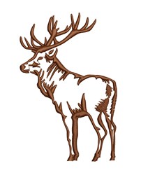 Outlined Buck Embroidery Design | EmbroideryDesigns.com