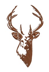 Buck Head Outline Embroidery Design | EmbroideryDesigns.com