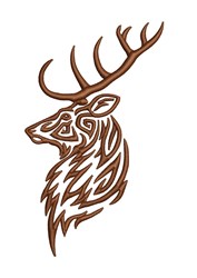Tribal Buck Outline Embroidery Design | EmbroideryDesigns.com