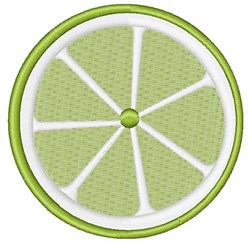 Lime Slice Embroidery Design | EmbroideryDesigns.com
