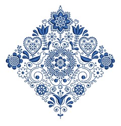 Floral Diamond Embroidery Design | EmbroideryDesigns.com