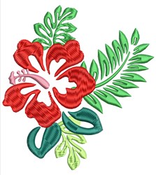 Hibiscus Flower Embroidery Design | EmbroideryDesigns.com