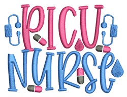 PICU Nurse Embroidery Design | EmbroideryDesigns.com