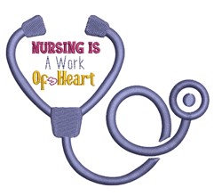 Nursing Is Heart Embroidery Design | EmbroideryDesigns.com