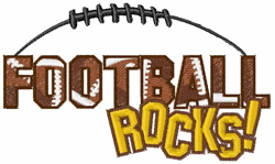 Football Rocks! Embroidery Design | EmbroideryDesigns.com