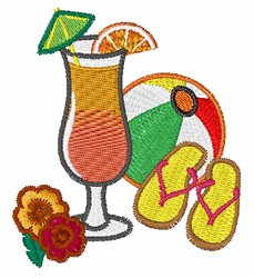 Beach Bum Embroidery Design | EmbroideryDesigns.com