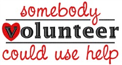 Volunteer Embroidery Design | EmbroideryDesigns.com