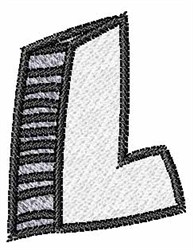 Upper Case L Embroidery Design | EmbroideryDesigns.com