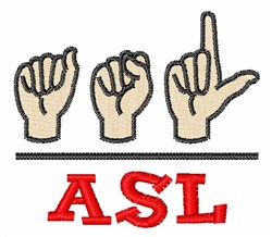 ASL Embroidery Design | EmbroideryDesigns.com