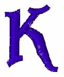Lower Case k Embroidery Design | EmbroideryDesigns.com