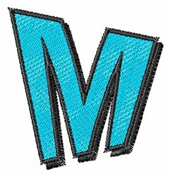 Upper Case M Embroidery Design | EmbroideryDesigns.com
