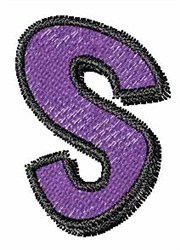 Lower Case s Embroidery Design | EmbroideryDesigns.com