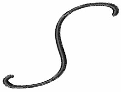 Cursive Upper Case S Embroidery Design | EmbroideryDesigns.com