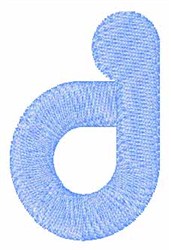 Rounded Lower Case D Embroidery Design | EmbroideryDesigns.com