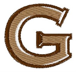 Shaded G Embroidery Design | EmbroideryDesigns.com