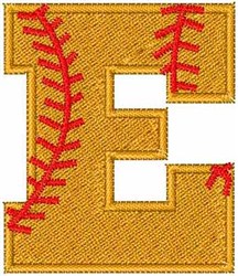 Softball Font E Embroidery Design | EmbroideryDesigns.com