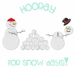 Snowball Fight Embroidery Design | EmbroideryDesigns.com