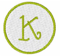 Circle Monogram K Embroidery Design | EmbroideryDesigns.com