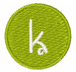 Circle Monogram k Embroidery Design | EmbroideryDesigns.com