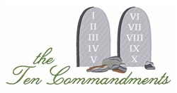 Ten Commandments Embroidery Design | EmbroideryDesigns.com