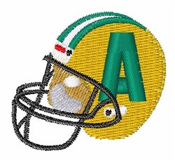 Football Helmet Font A Embroidery Design | EmbroideryDesigns.com
