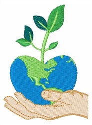 Love The Earth Embroidery Design | EmbroideryDesigns.com