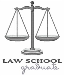 Law School Graduate Embroidery Design | EmbroideryDesigns.com