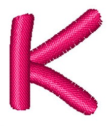 Cursive Kitty K Embroidery Design | EmbroideryDesigns.com