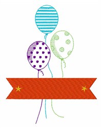 Balloons Embroidery Design | EmbroideryDesigns.com
