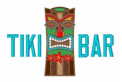 Tiki Bar Embroidery Design | EmbroideryDesigns.com