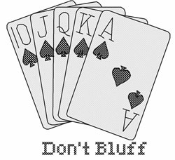 Dont Bluff Embroidery Design | EmbroideryDesigns.com