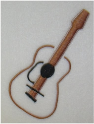 Guitar Embroidery Design | EmbroideryDesigns.com