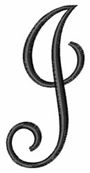 French Script J Embroidery Design | EmbroideryDesigns.com