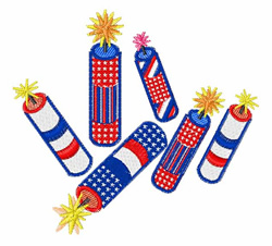Fireworks Embroidery Design | EmbroideryDesigns.com