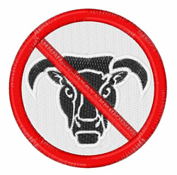 No Bull Sign Embroidery Design | EmbroideryDesigns.com